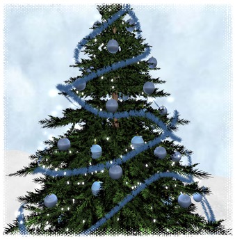 Second Life Marketplace - Blue Ice Christmas Tree