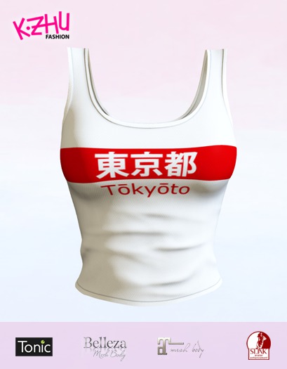 Second Life Marketplace - Tokyo Urban Style Tank Top (white)