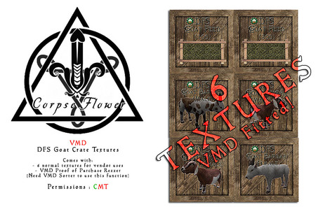 Second Life Marketplace - [CF] VMD DFS Goat Crate Textures Pack Box