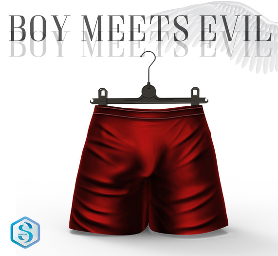 Second Life Marketplace - * BOY MEETS EVIL - Hot Red Ethan Boxers ...
