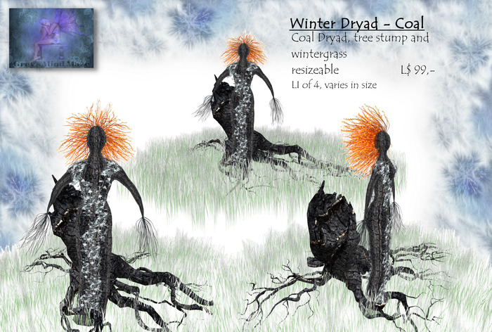 Second Life Marketplace - Grey's Winter Dryad - Coal