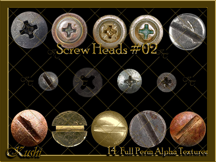 Second Life Marketplace - Screw Heads #02 Textures