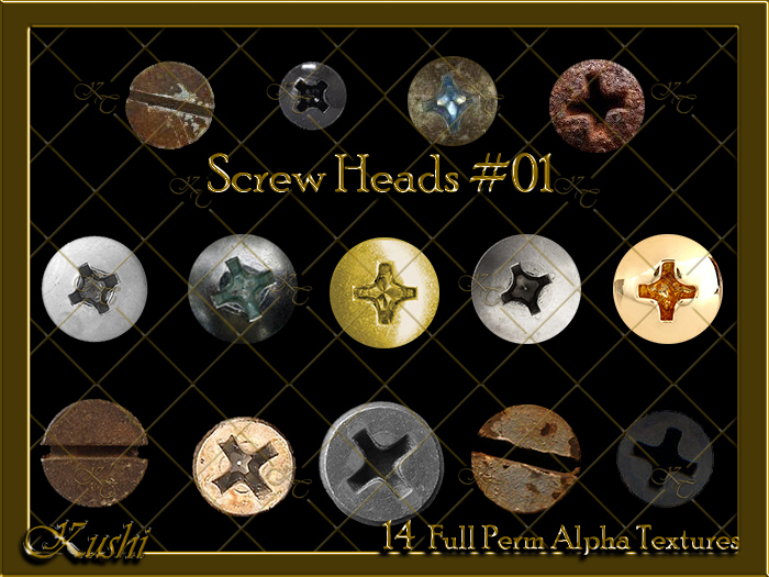 Second Life Marketplace - Screw Heads #01 Textures
