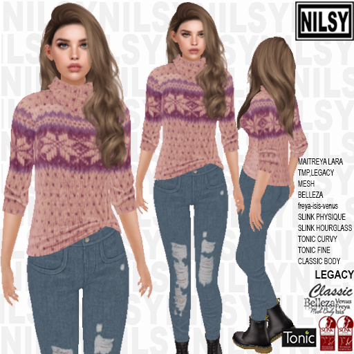 Second Life Marketplace - TUCKED SWEATER OUTFIT,legacy,maitreya,mesh ...