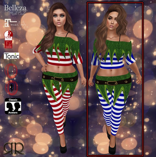 Second Life Marketplace - ..::RR::.. Christmas Set Elf Blue