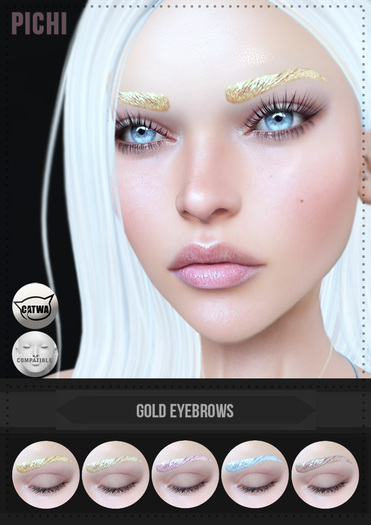 Second Life Marketplace - PICHI - Gold Eyebrows (Catwa/Lelutka) Second Life Marketplace - PICHI - Gold Eyebrows (Catwa/Lelutka)