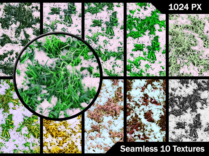 Second Life Marketplace - Winter Snow Grass Texture Seamless