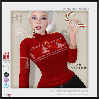Second Life Marketplace - [HC] Fiona Tree Novelty Sweater w/Lights for ...