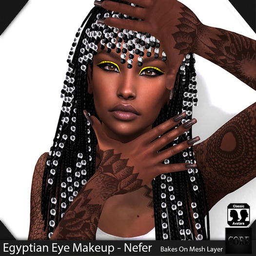 Second Life Marketplace - ::: Core ::: Egyptian Eyemakeup - Nefer Yellow