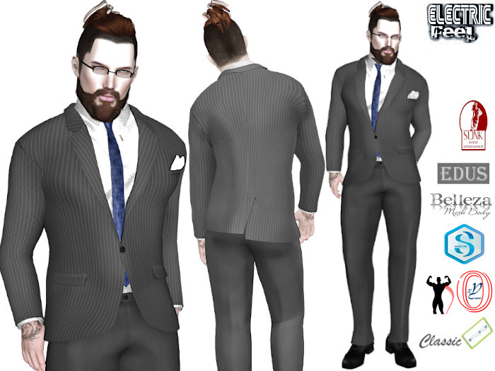 Second Life Marketplace - EF*-* 5.2 Male Suit Outfit (Belleza Jake ...