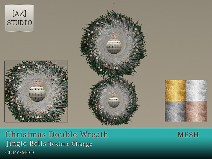 Second Life Marketplace - [AZ] STUDIO Christmas Double Wreath Jingle ...