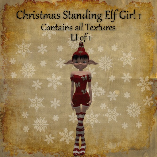 Second Life Marketplace - Bad Katz Christmas Elf Girl Standing 1