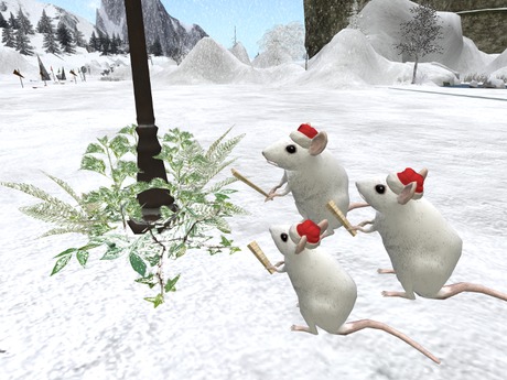 Second Life Marketplace - Enchanted Winter ~ White Caroller Mice Set ...