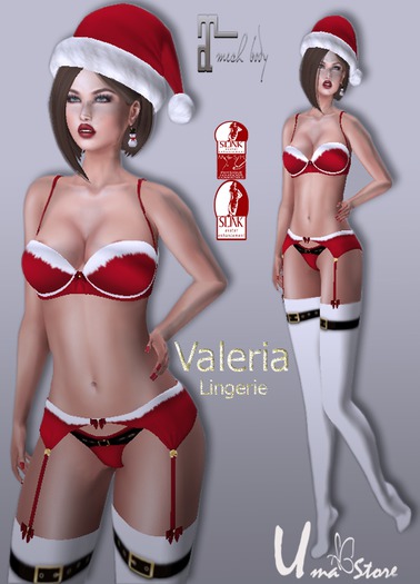 Second Life Marketplace Christmas Lingerie Valeria