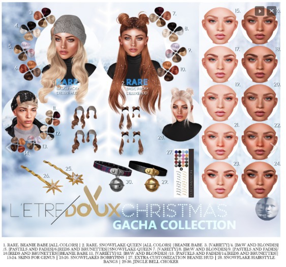 Second Life Marketplace 5 Doux Beanie Babe Hairstyle Pastels And Fades