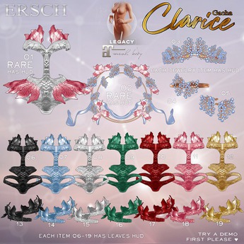 Second Life Marketplace - 11. ERSCH - Clarice Gacha {Lara} Bodysuit -pink-