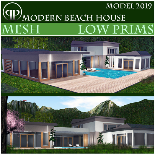 Second Life Marketplace - Modern Beach House - MESH