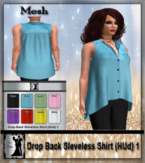 Second Life Marketplace - ! Drop Back Sleeveless Shirt (HUd) 1