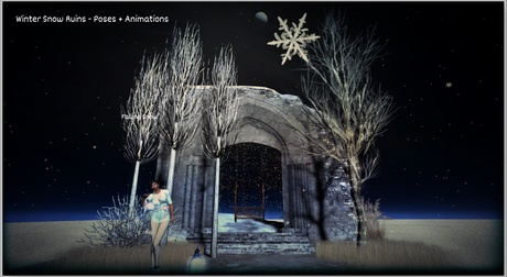 Second Life Marketplace - Winter Snow RUINS + Swing + Pose Lantern Copy