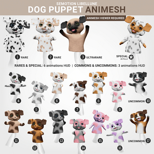 Second Life Marketplace - SEmotion Libellune Dog Puppet Animesh #5