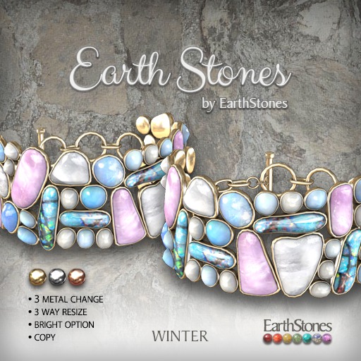 Second Life Marketplace - Earth Stones by EarthStones Bracelets ~ Winter