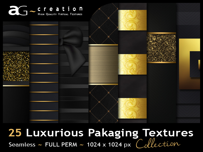 Second Life Marketplace - ~AG~ Creation ~ 25 Luxurious Packaging ...