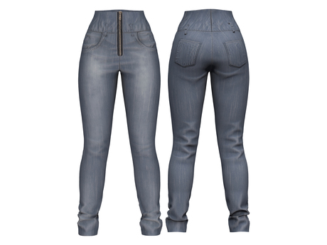 Second Life Marketplace - Full Perm High Waist Jeans Denim Pants ...
