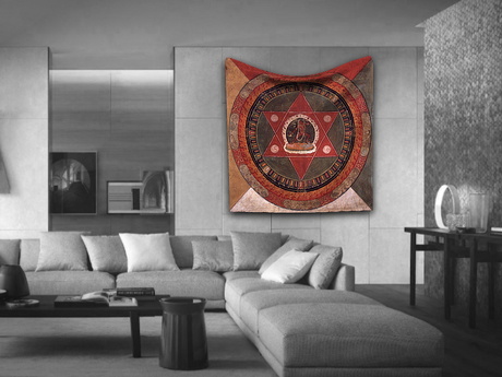 Second Life Marketplace - Tibetan Draped Fabric Mandala | Mesh Wall Hanging