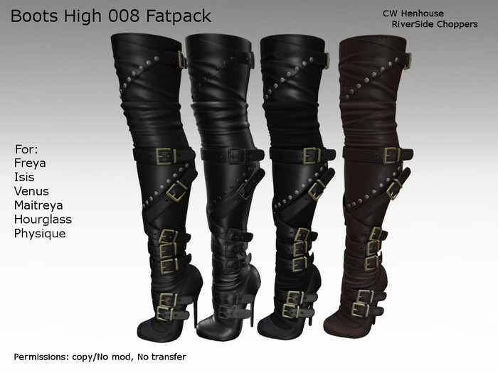 Second Life Marketplace - [CW] -Boots High 008 Fatpack-BOX