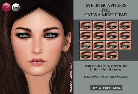 Second Life Marketplace - Izzie's - DEMO CATWA Eyeliner Applier