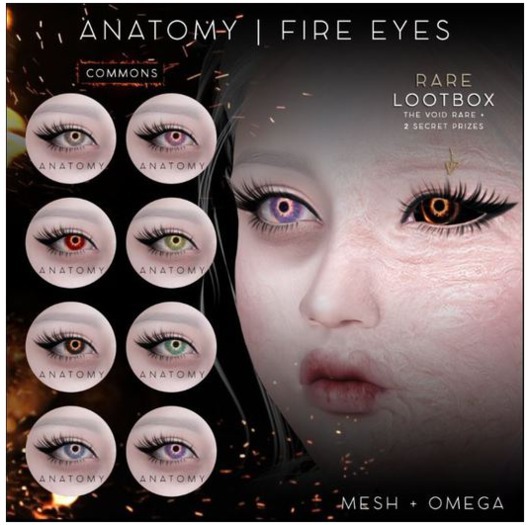Second Life Marketplace - ANATOMY - FIRE EYES - COMMON BLUE