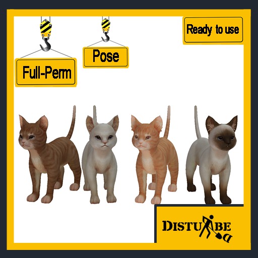 Second Life Marketplace - ::DisturbeD:: Kittens set FULL PERM MESH + POSE