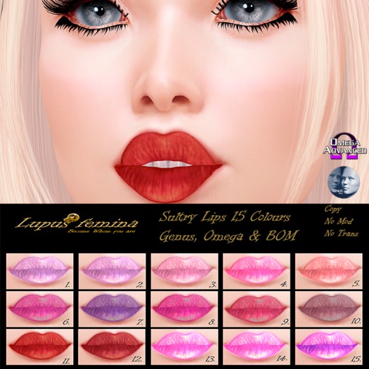 Second Life Marketplace - "LF" Sultry Lips - Genus/Omega- BOM