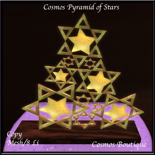 Second Life Marketplace - Cosmos Pyramid of Stars MESH (BOX)