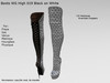 Second Life Marketplace - [CW] -Boots WG High 019 Black on White-BOX