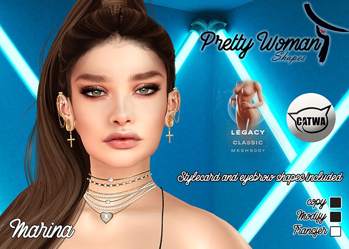 Second Life Marketplace - Pretty Woman Marina Shape Catwa Catya