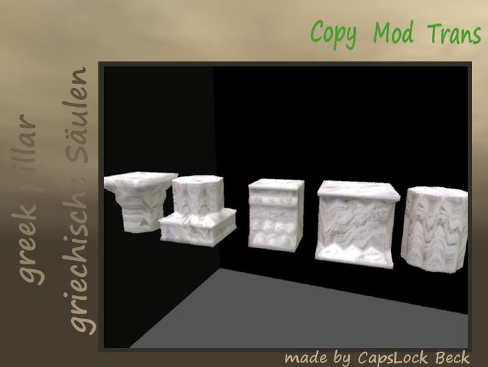 Second Life Marketplace - Sculpted prims Greek pillar / Builders ...