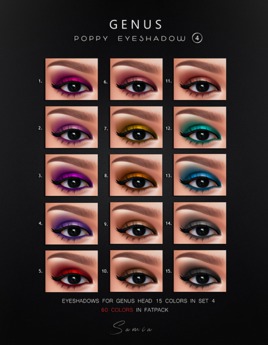 Second Life Marketplace - Samia - POPPY EYESHADOW Genus (4)