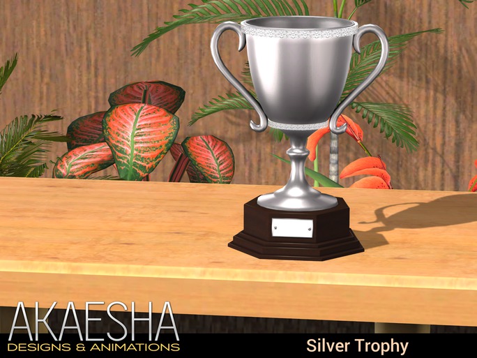 Second Life Marketplace - ANIMATED SILVER TROPHY (Free Engraving ...