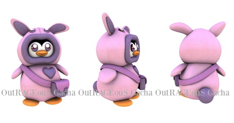 Second Life Marketplace - Bunny Penguin Plush - Violet