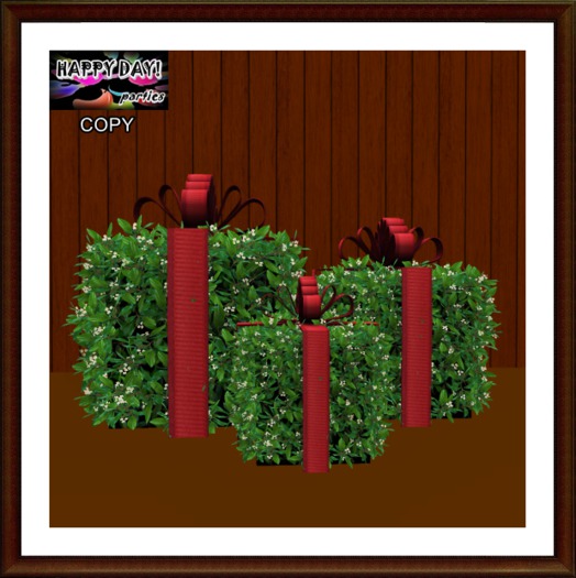 Second Life Marketplace - Christmas - Hedge Gift Boxes - Resizeable