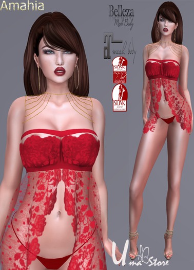 Second Life Marketplace Christmas Lingerie Amahia