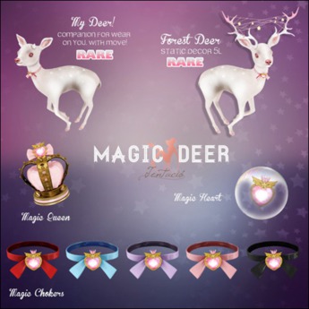 Second Life Marketplace - *Tentacio* Magic Deer. Chocker pink