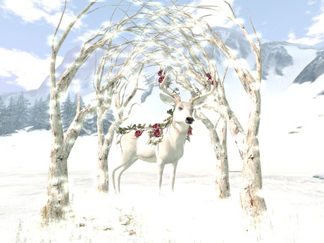 Second Life Marketplace - Bringer of Winter ~ White Stag Frozen Flora ...