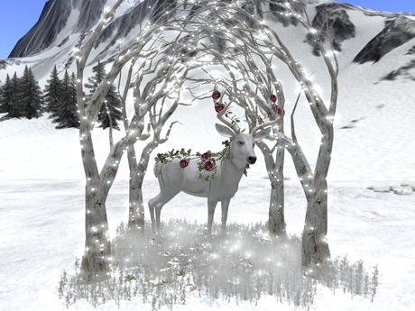Second Life Marketplace - Bringer of Winter ~ White Stag Frozen Flora ...