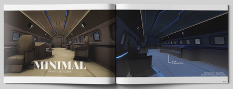 Second Life Marketplace - MINIMAL - Private Jet Scene -Blue-