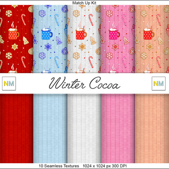 Second Life Marketplace - Winter Cocoa Matchup Kit 10 Seamless Textures ...