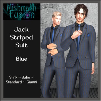 Second Life Marketplace - ~*MF*~ Jack Striped Suit - Dark Blue