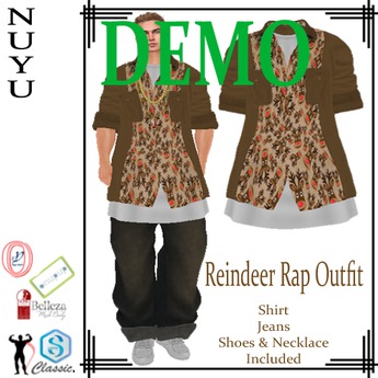 Second Life Marketplace - NUYU Reindeer Rap Outfit Demo