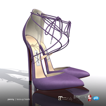 Second Life Marketplace - [Gos] Penny Lace-Up Heels - Chive Blossom